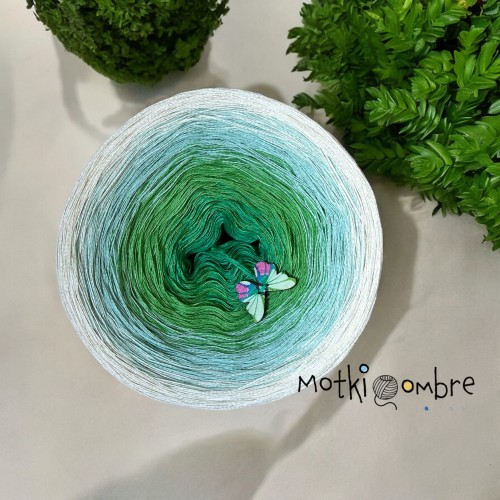 Motek Ombre Cotton 100% C21 (zielone jabłuszko/paproć/mięta/piasek ...